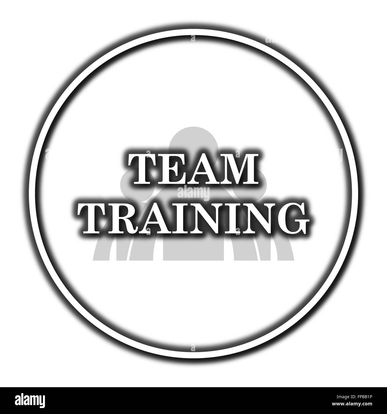 Team training icon. Internet button on white background Stock Photo - Alamy
