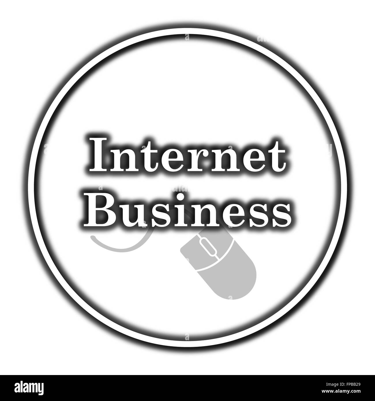 Internet business icon. Internet button on white background Stock Photo ...