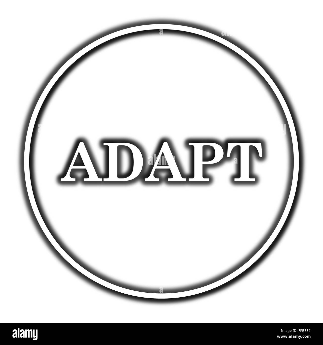 Adapt icon. Internet button on white background Stock Photo - Alamy