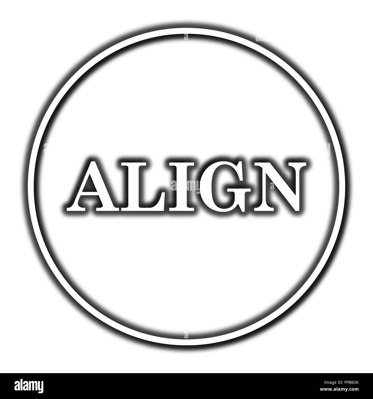 Align icon. Internet button on white background Stock Photo - Alamy