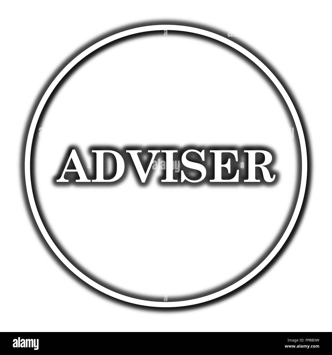 Adviser icon. Internet button on white background Stock Photo - Alamy