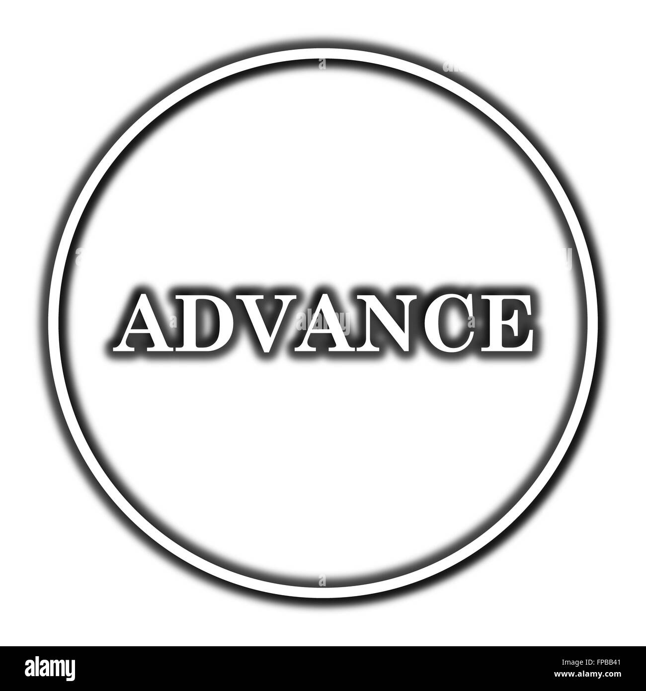 Advance icon. Internet button on white background Stock Photo - Alamy