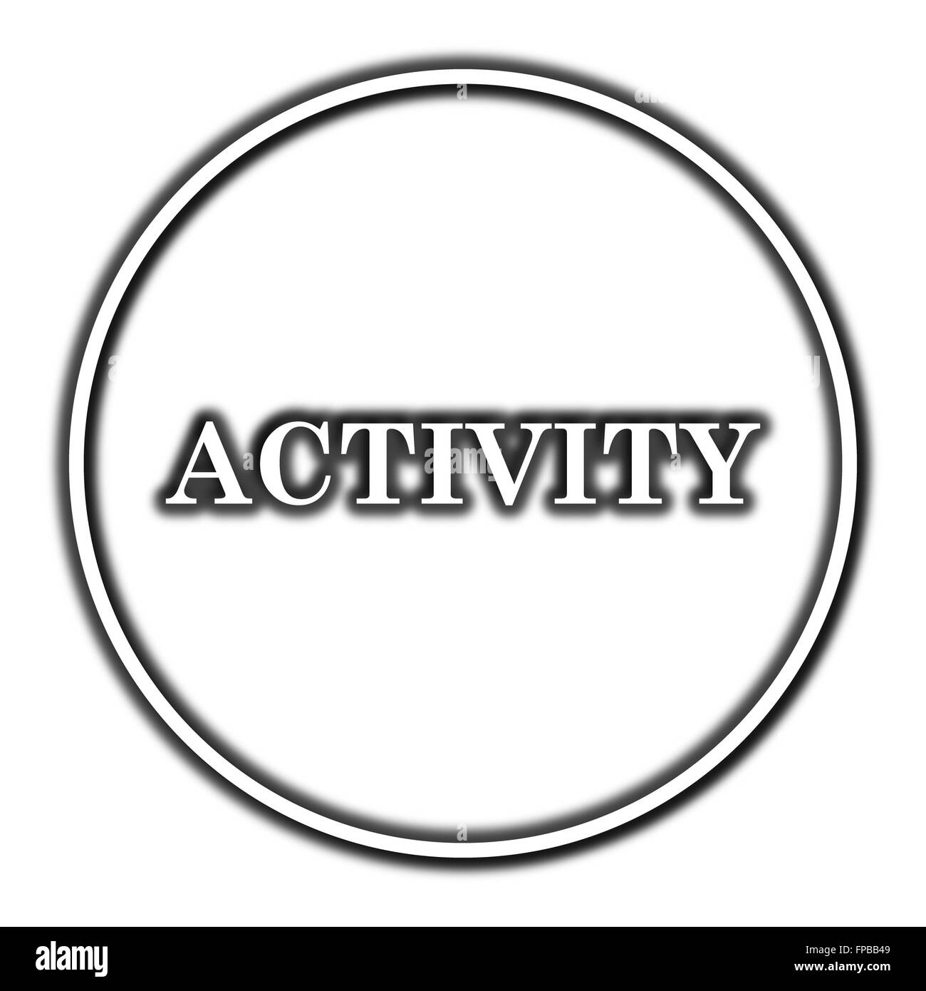 Activity icon. Internet button on white background Stock Photo - Alamy
