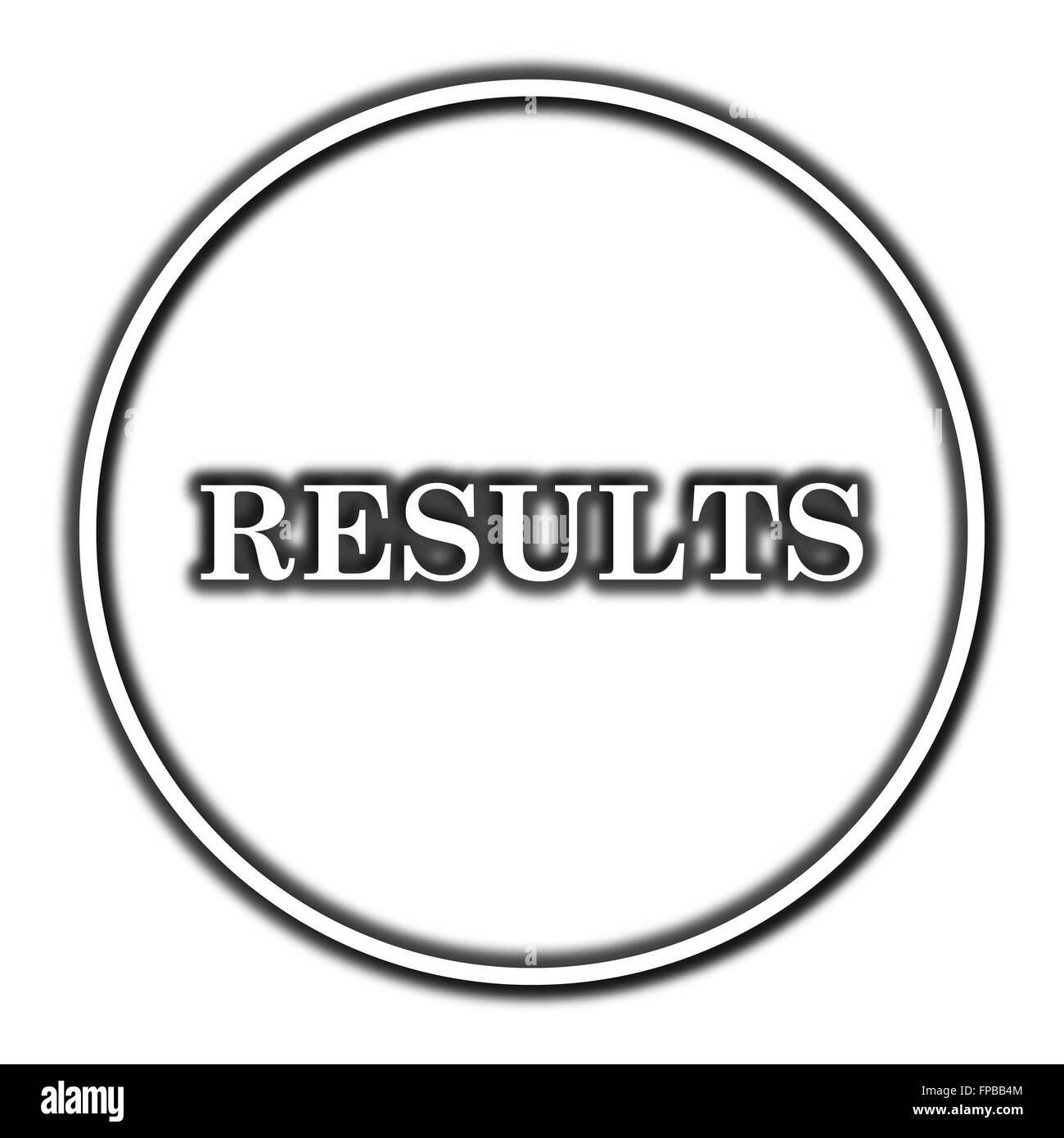 Results icon. Internet button on white background Stock Photo - Alamy
