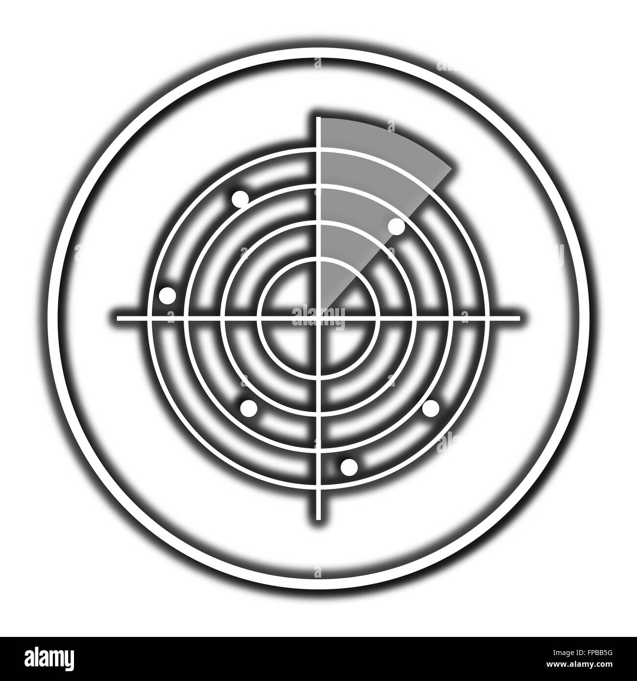 Radar icon. Internet button on white background Stock Photo - Alamy