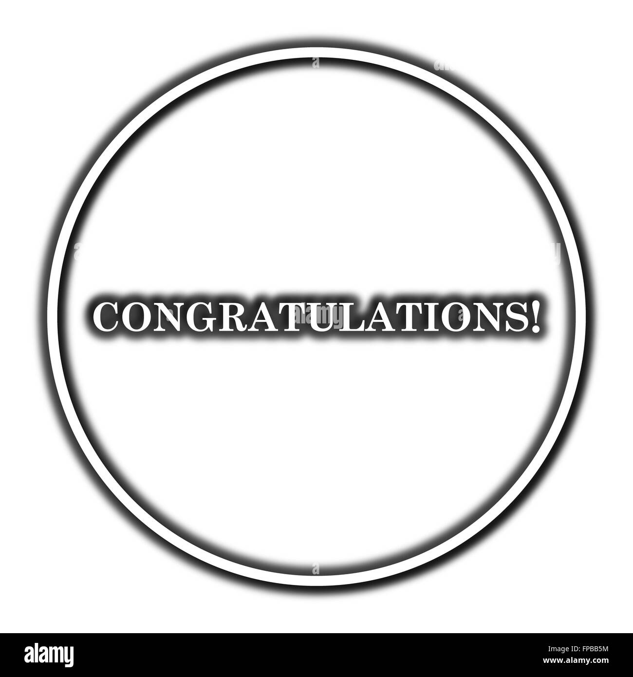 Congratulations icon. Internet button on white background Stock Photo ...