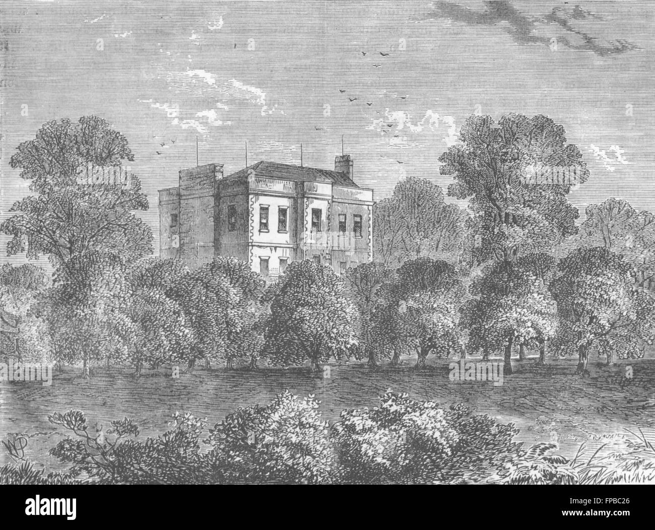 LONDON: Councillor Agar's House, Somers Town, in 1830, antique print ...
