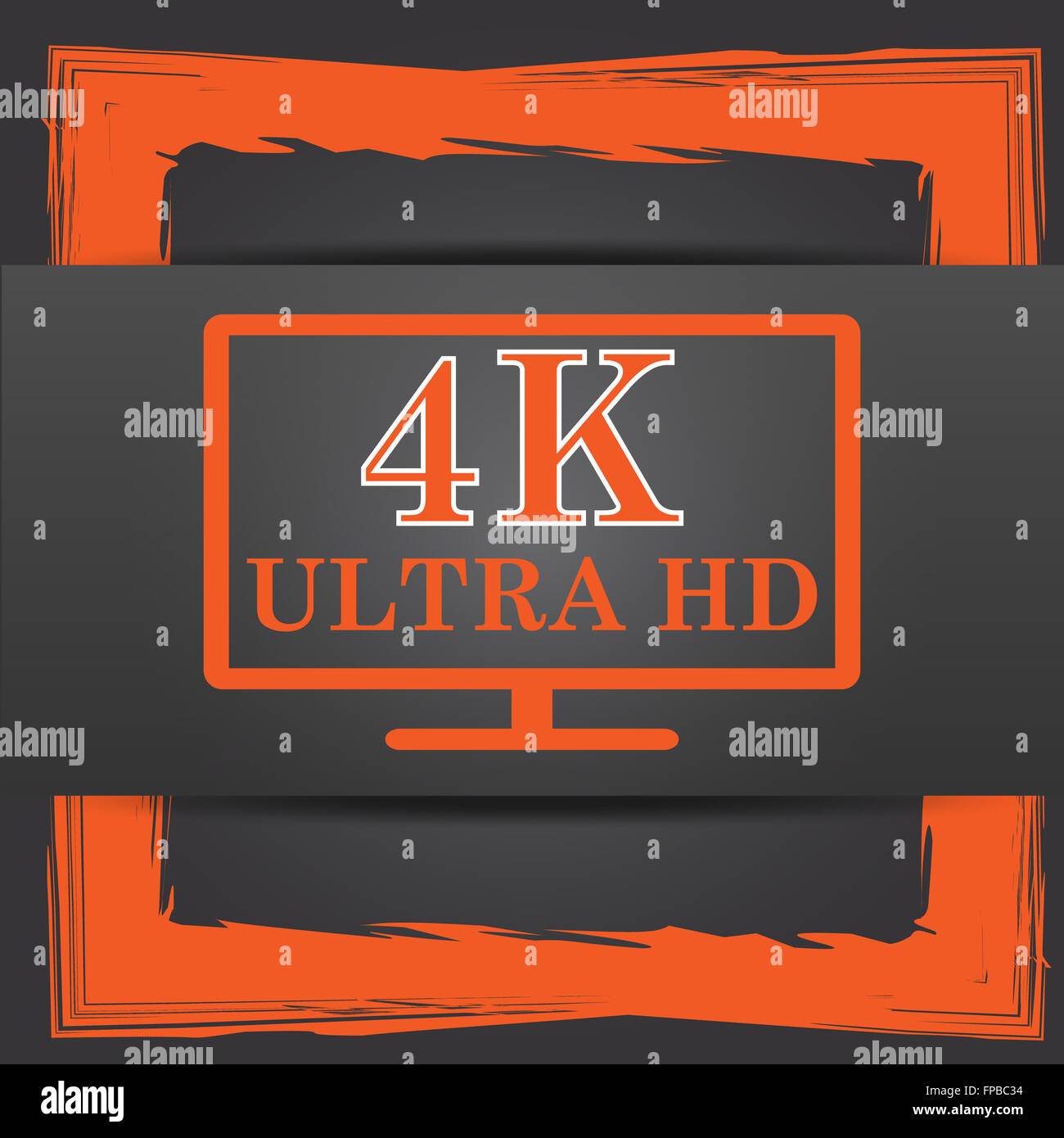 4K ultra HD icon. Internet button on grey background Stock Photo - Alamy