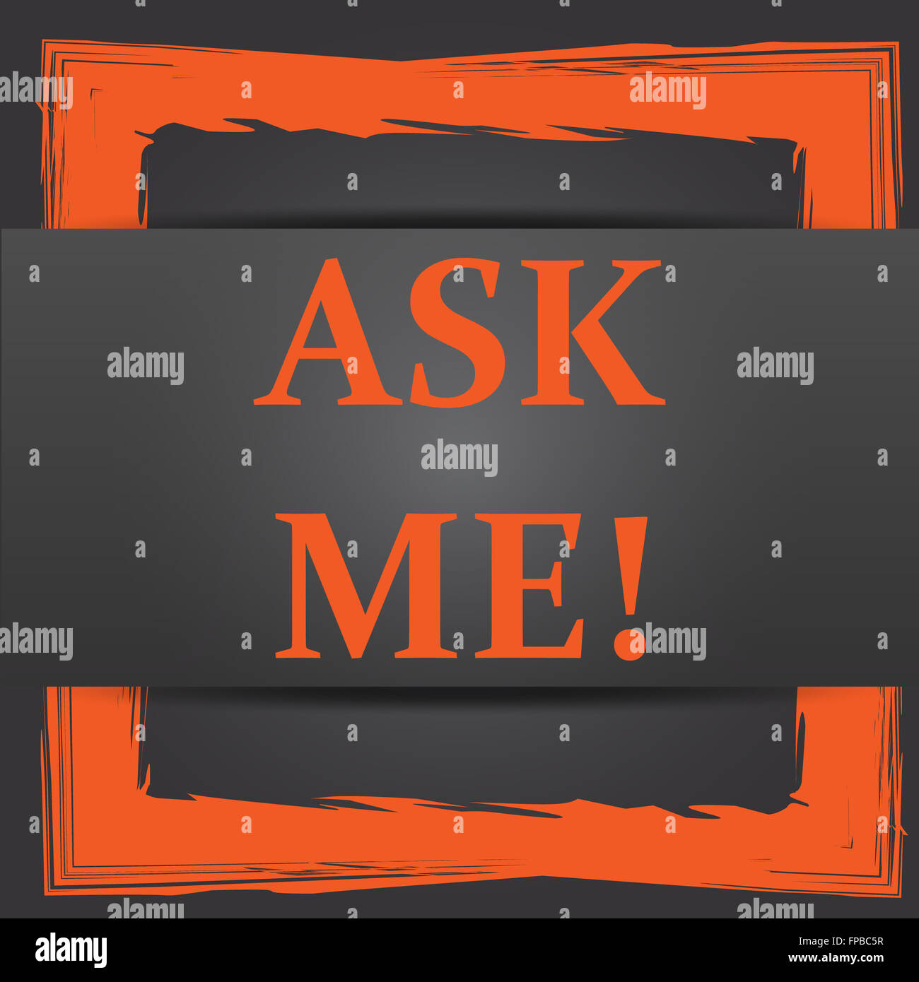 Ask me icon. Internet button on grey background Stock Photo - Alamy
