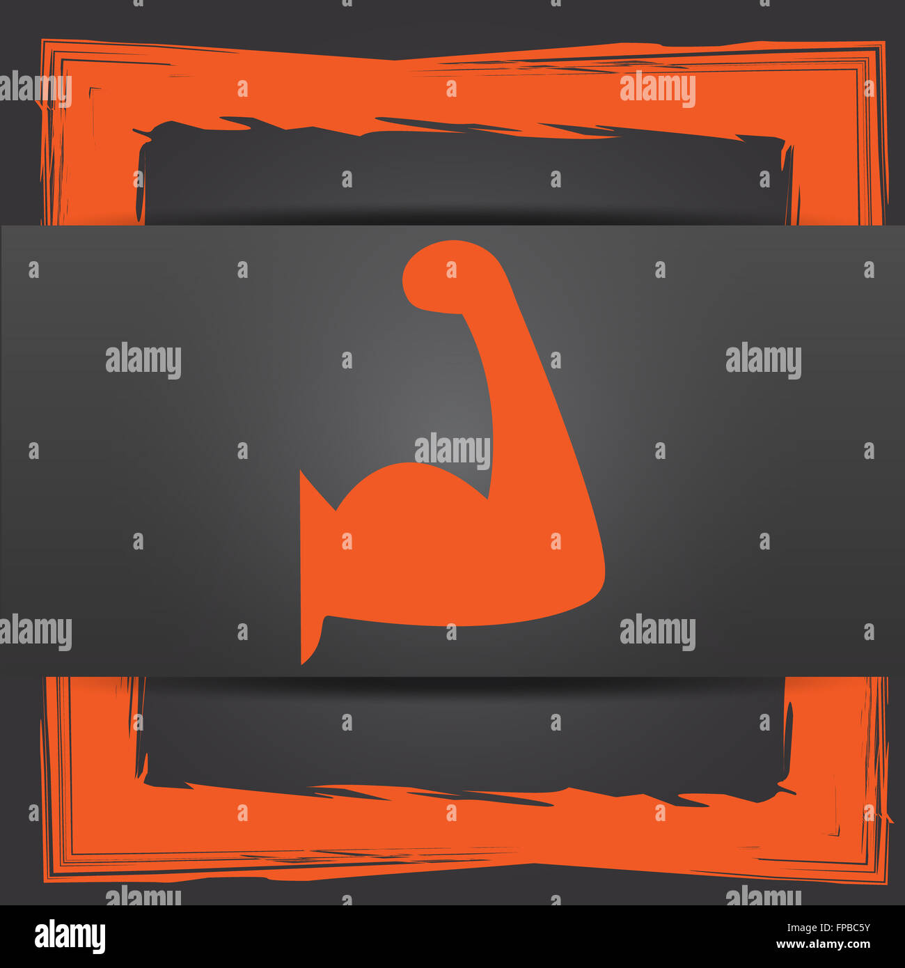 Muscle icon. Internet button on grey background Stock Photo - Alamy