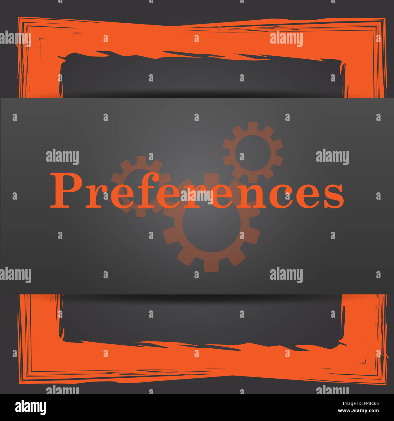 Preferences icon. Internet button on grey background Stock Photo - Alamy
