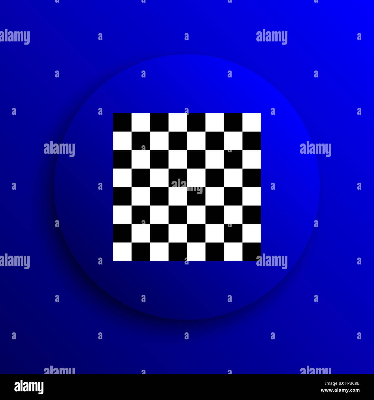 Finish flag icon. Internet button on blue background Stock Photo - Alamy