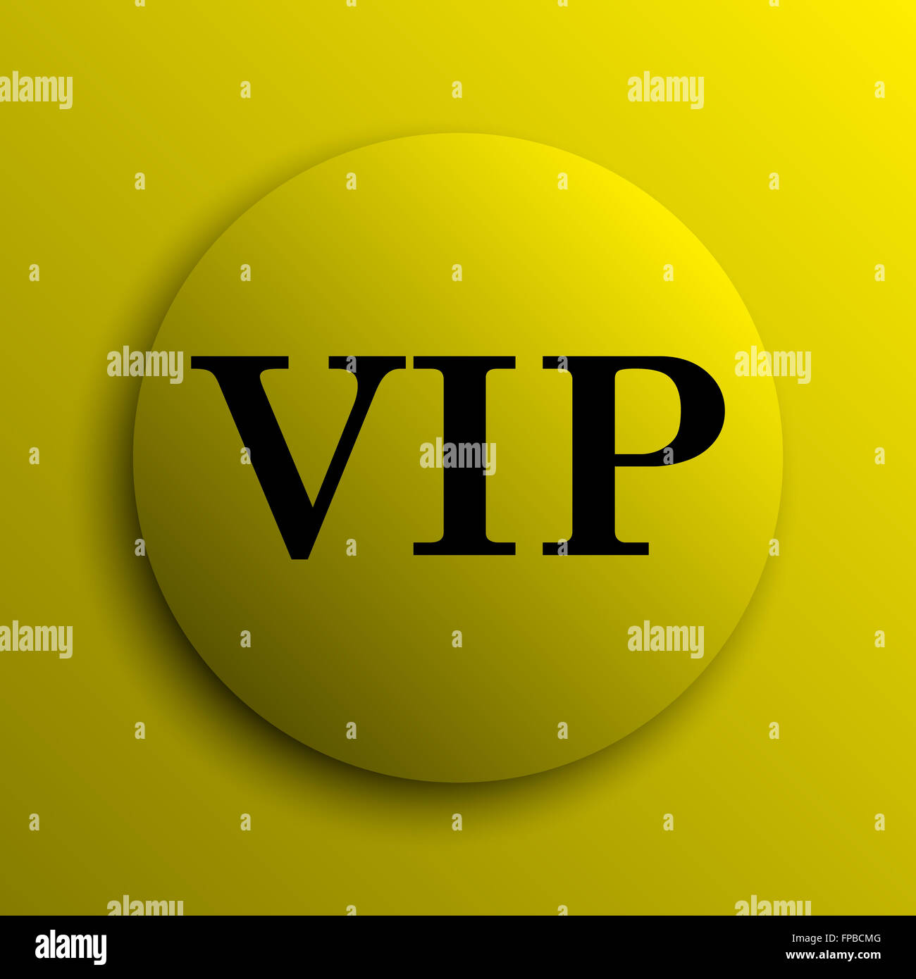 VIP icon. Yellow internet button Stock Photo - Alamy
