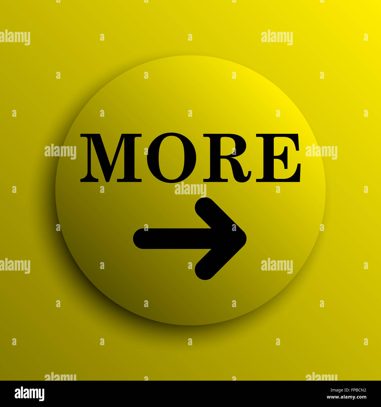 More icon. Yellow internet button Stock Photo - Alamy