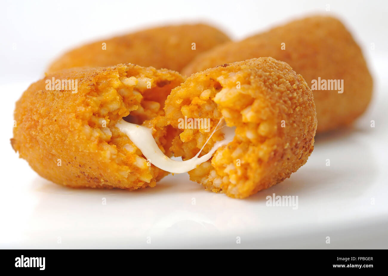 Suppli - italian fried rice snack Stock Photo - Alamy