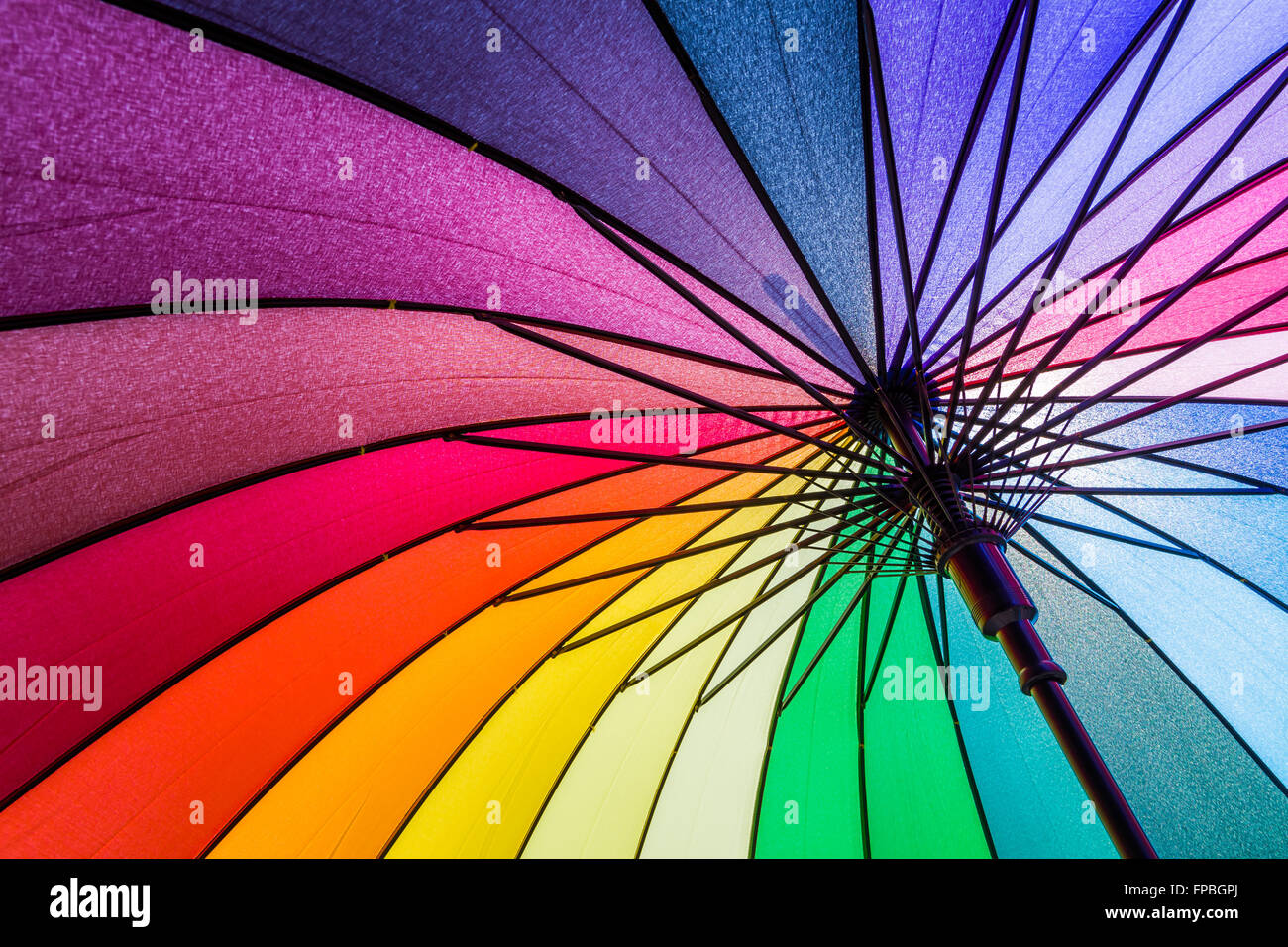 The colors of the rainbow umbrella surface Stock Photo - Alamy