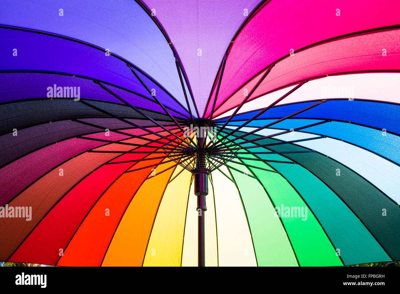 The colors of the rainbow umbrella surface Stock Photo - Alamy