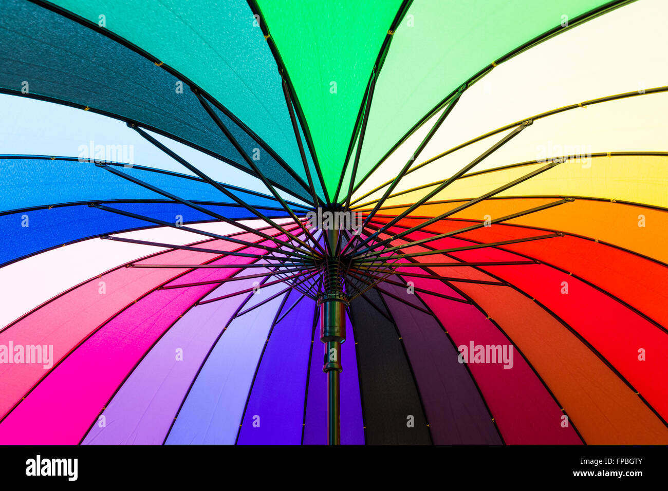 The colors of the rainbow umbrella surface Stock Photo - Alamy