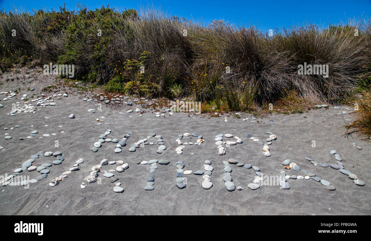 Happy birthday pebbles on beach hi-res stock photography and images - Alamy