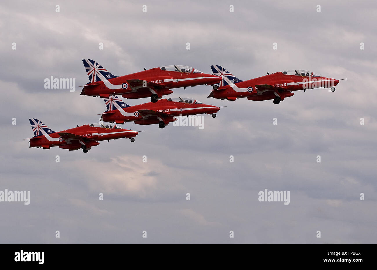 Red Arrows at RAF Waddington Stock Photo - Alamy