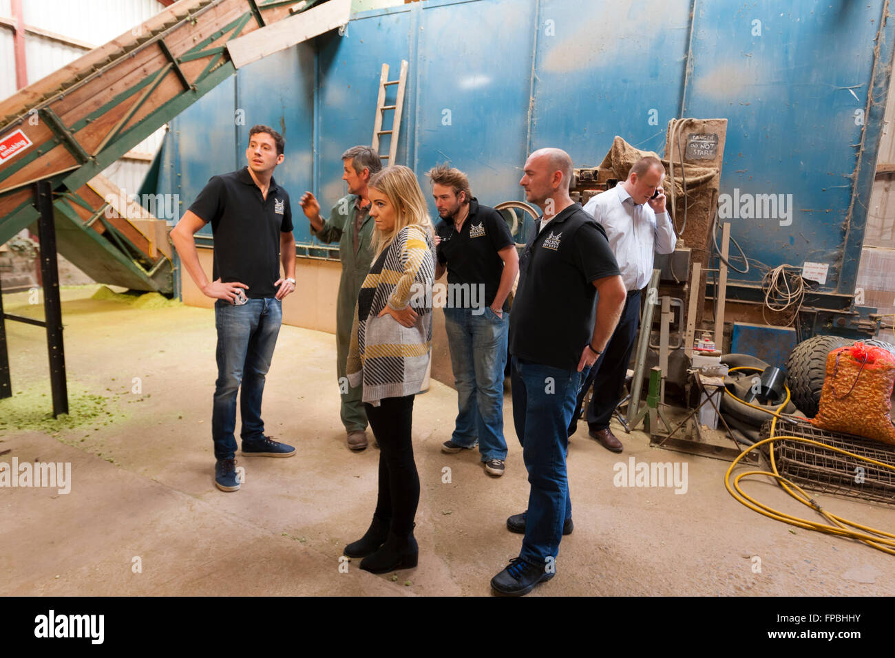 Hillside Brewery, Gloucestershire, craft ale brewery. Brewery staff ...