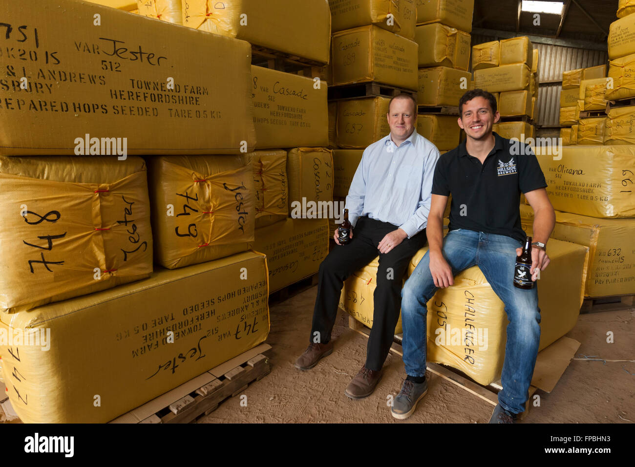 Hillside Brewery, Gloucestershire, craft ale brewery. Brewery staff ...