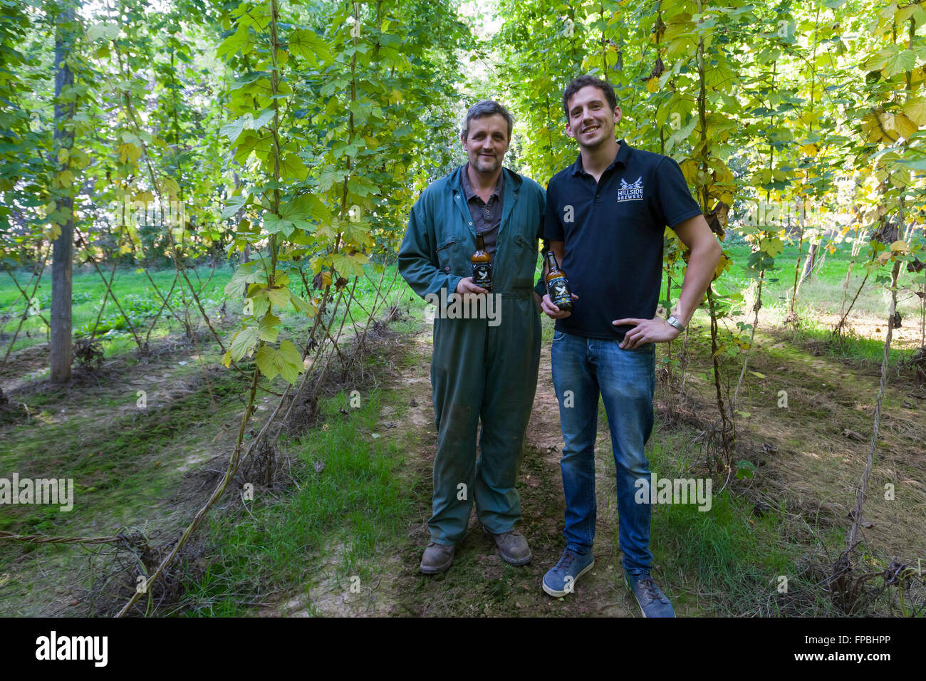 Hillside Brewery, Gloucestershire, craft ale brewery. Brewery staff ...