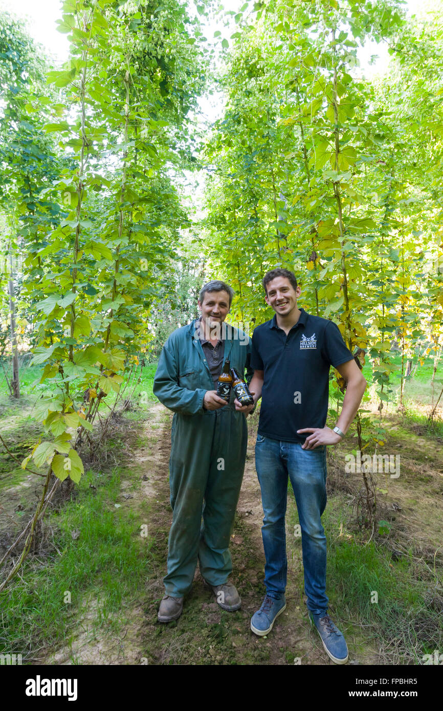 Hillside Brewery, Gloucestershire, craft ale brewery. Brewery staff ...