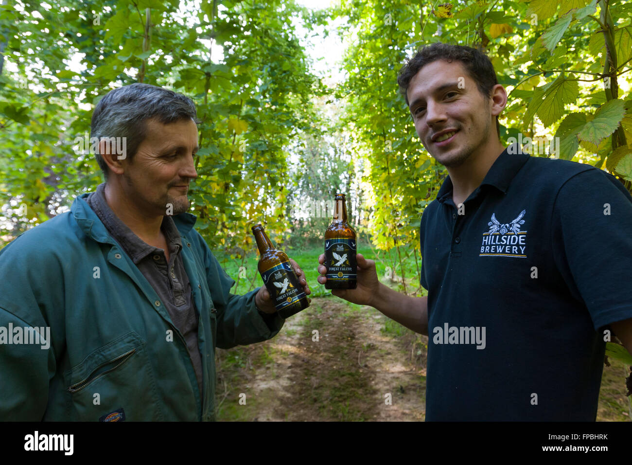 Hillside Brewery, Gloucestershire, craft ale brewery. Brewery staff ...