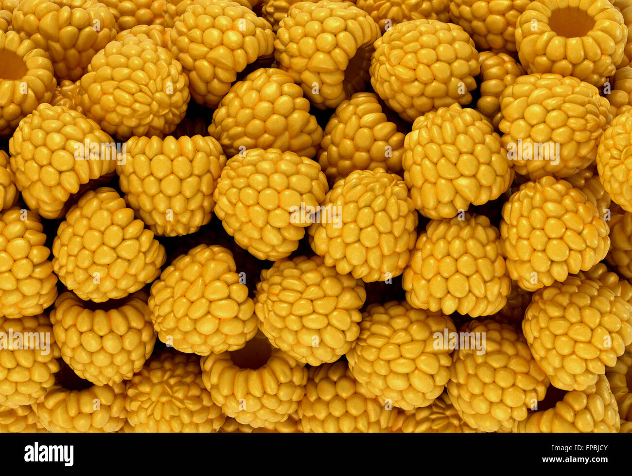 Yellow raspberry texture or background. CG render Stock Photo - Alamy