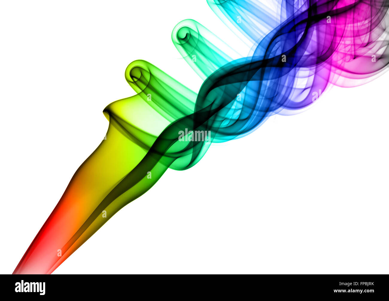 Colorful magic Abstract fume swirl over the white background Stock ...