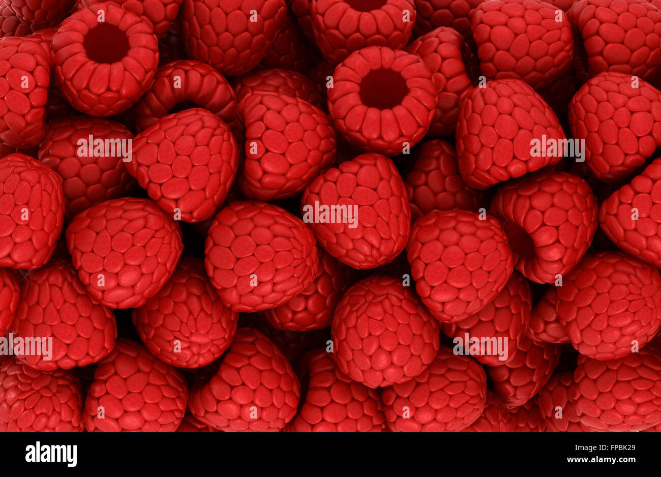 Red raspberry texture or backround. CG render Stock Photo - Alamy