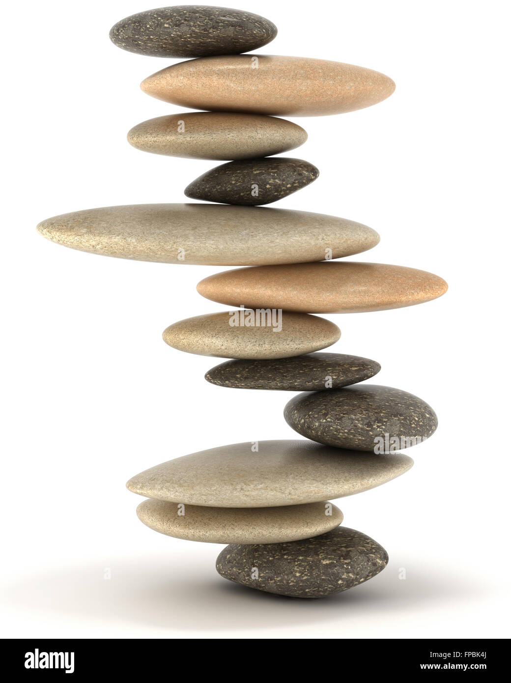 Stability and Zen. Extralarge resolution. Balanced stone tower over ...