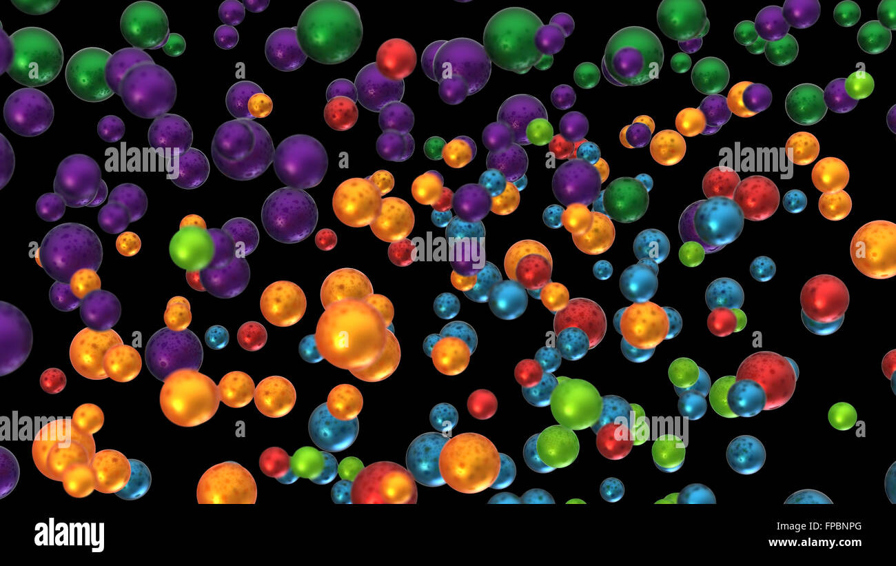 Colorful bubbles or balls over black. Useful as background. Extralarge ...