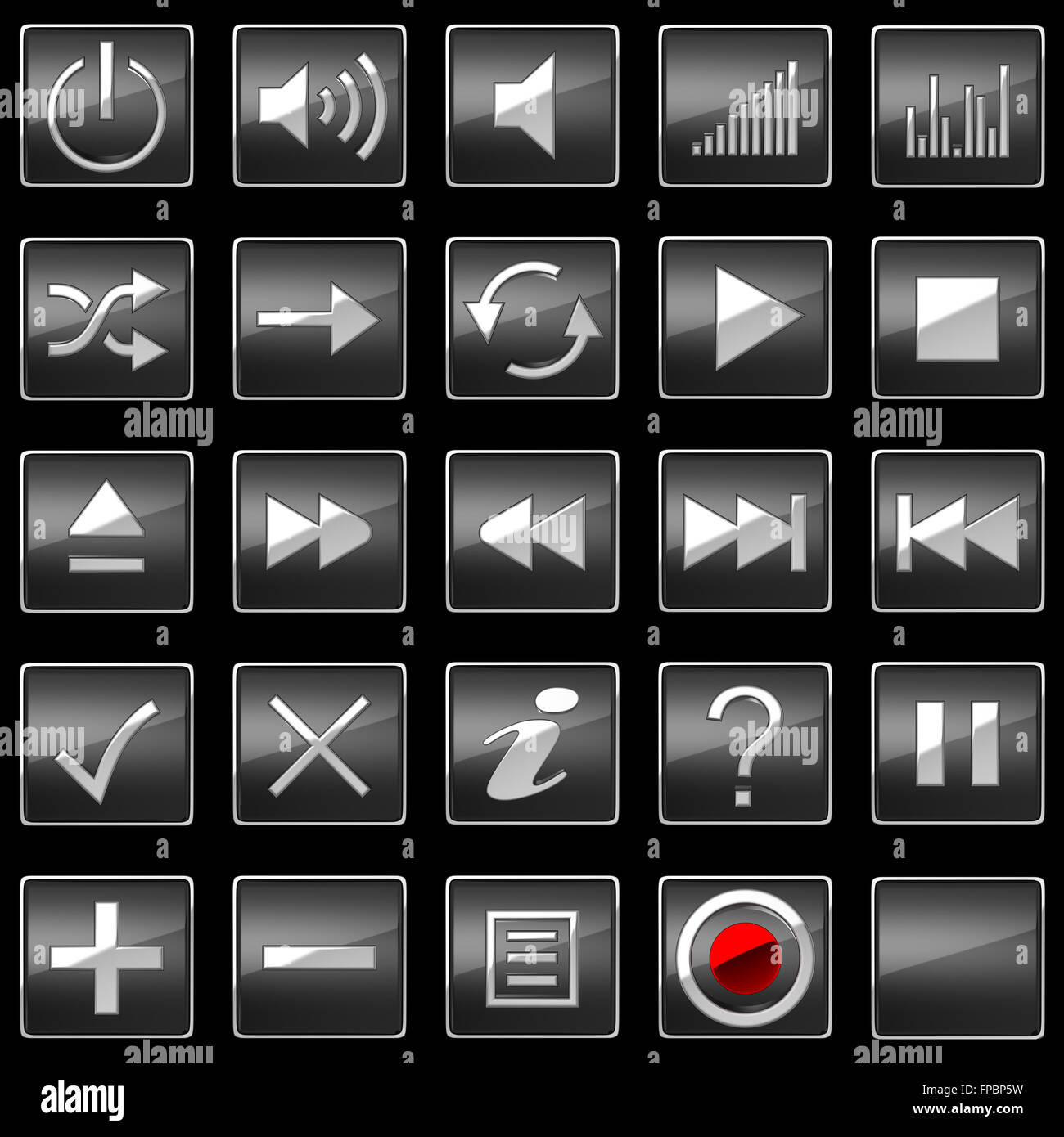 Control panel icons hi-res stock photography and images - Alamy