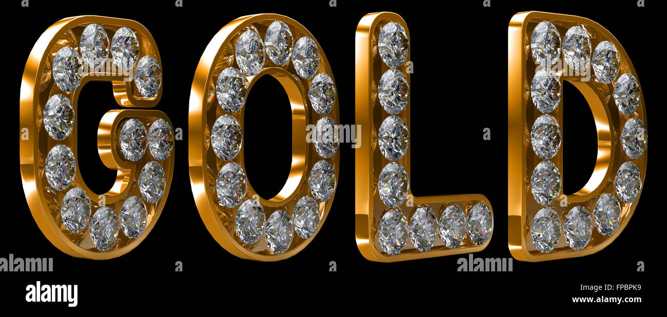 Gold word hi-res stock photography and images - Alamy
