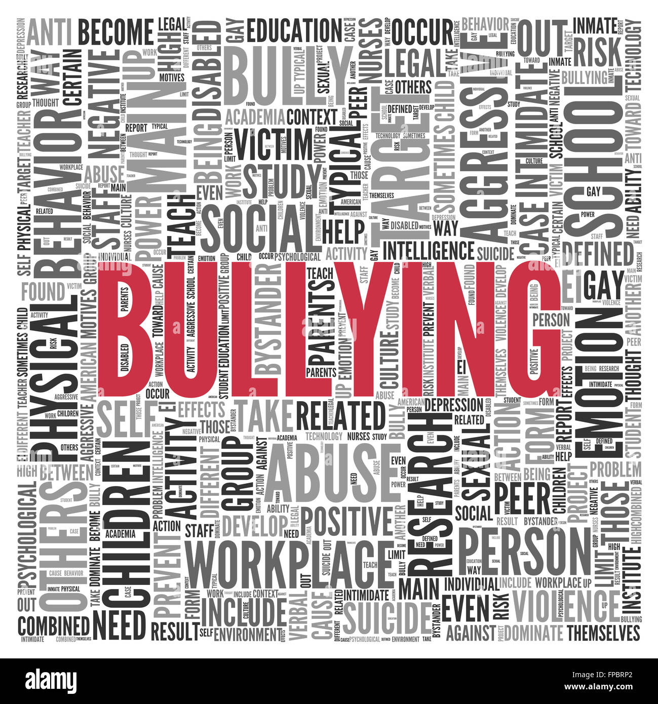 Bullying Word Cloud Concept Stock Photos & Bullying Word Cloud Concept ...
