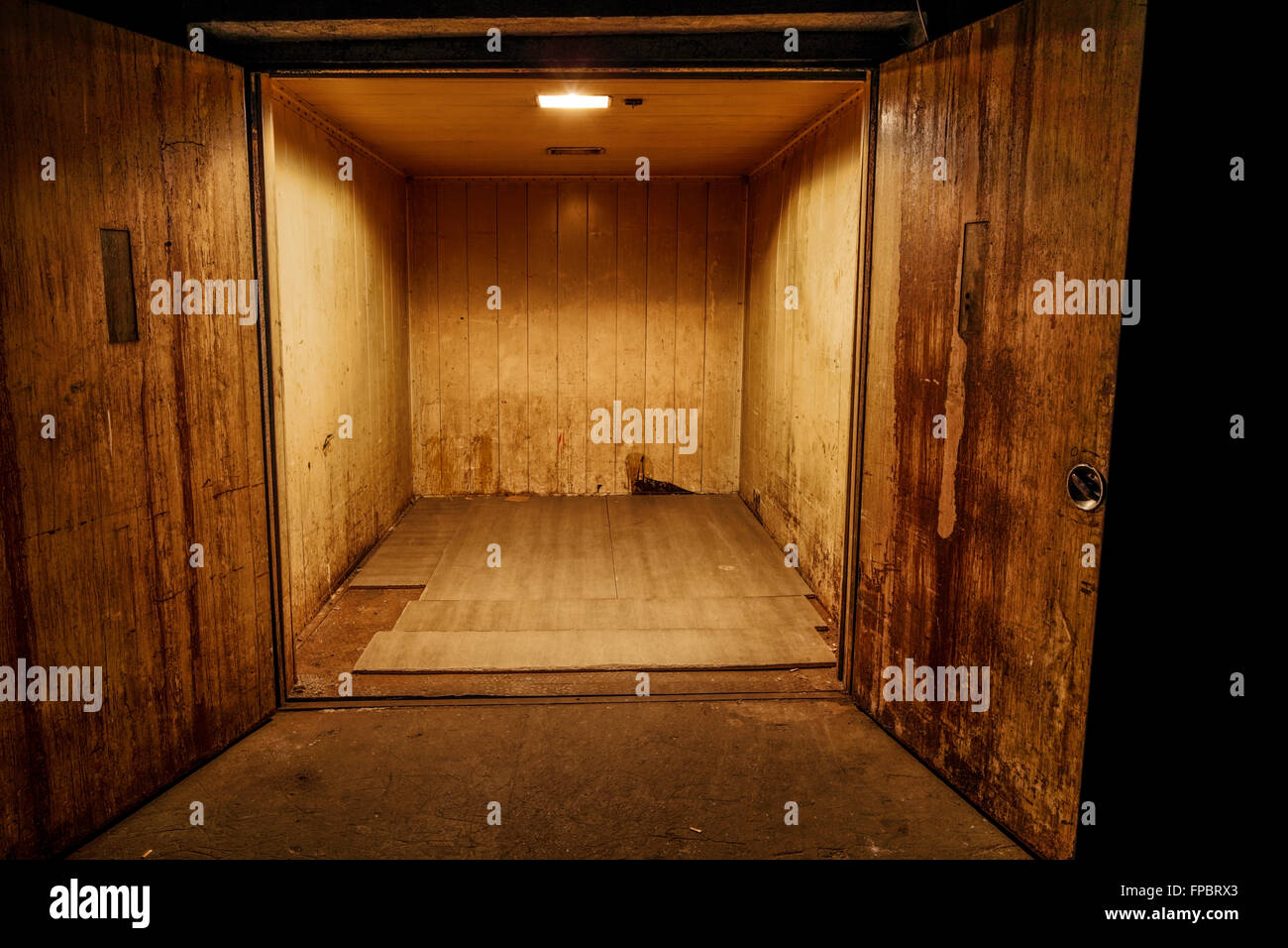 Old freight elevator hi-res stock photography and images - Alamy
