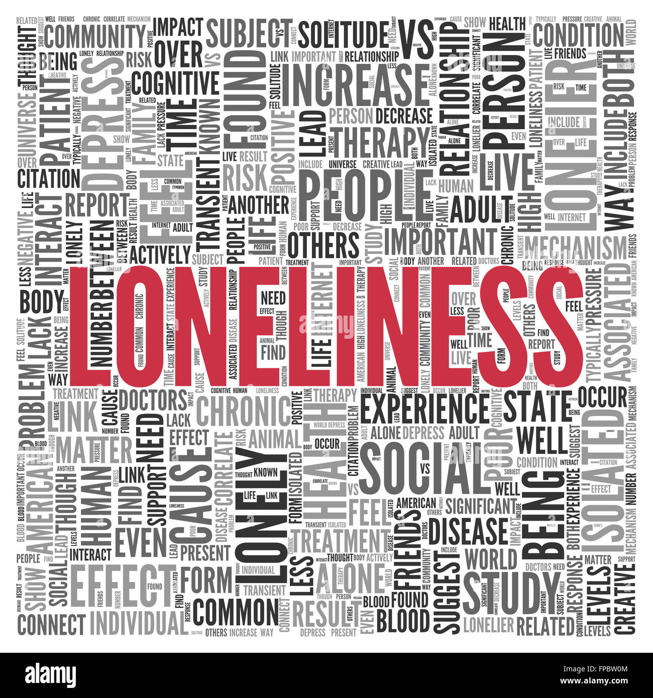 Loneliness Word Cloud High Resolution Stock Photography and Images - Alamy