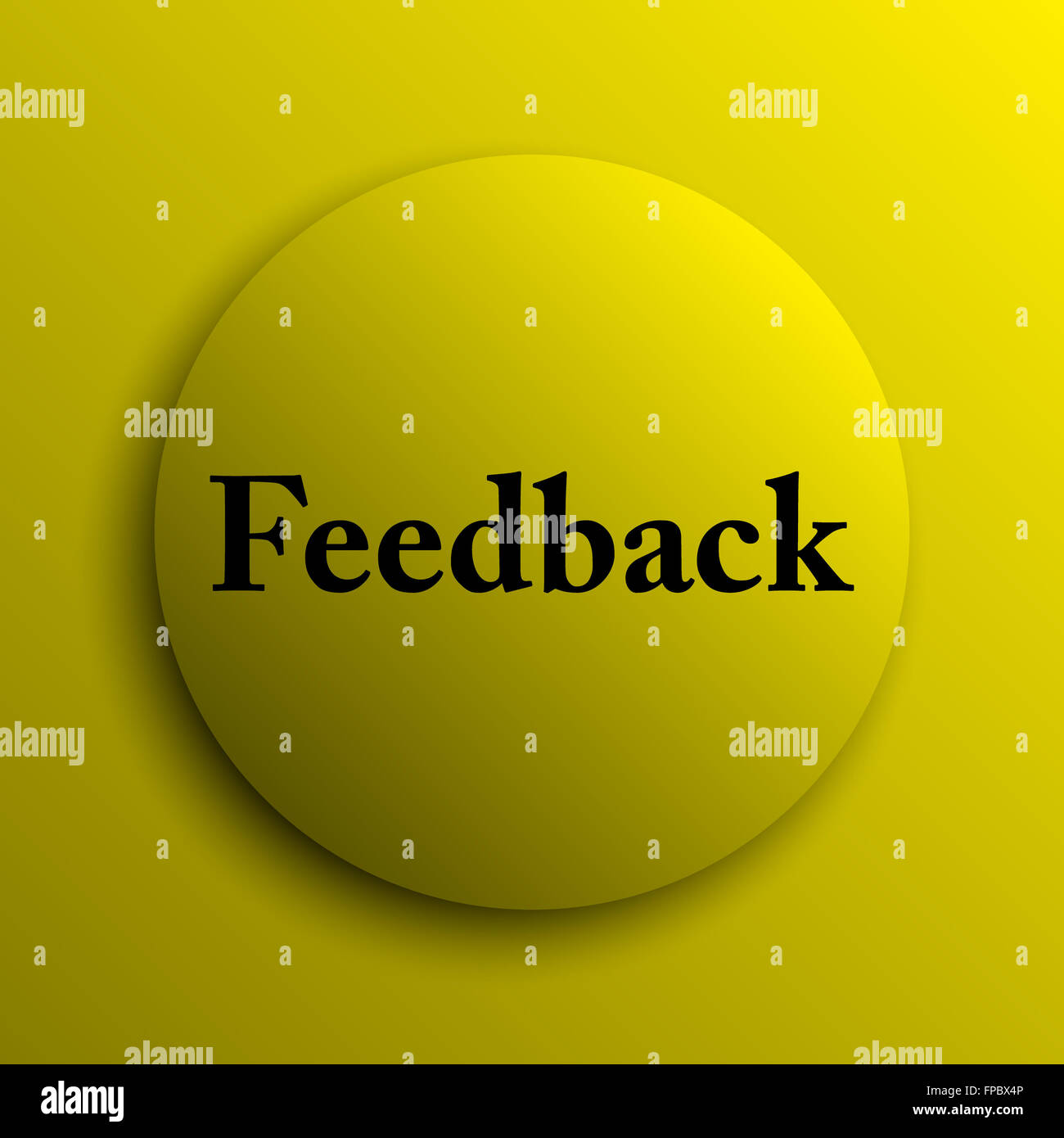 Feedback yellow 3d button in hi-res stock photography and images - Alamy