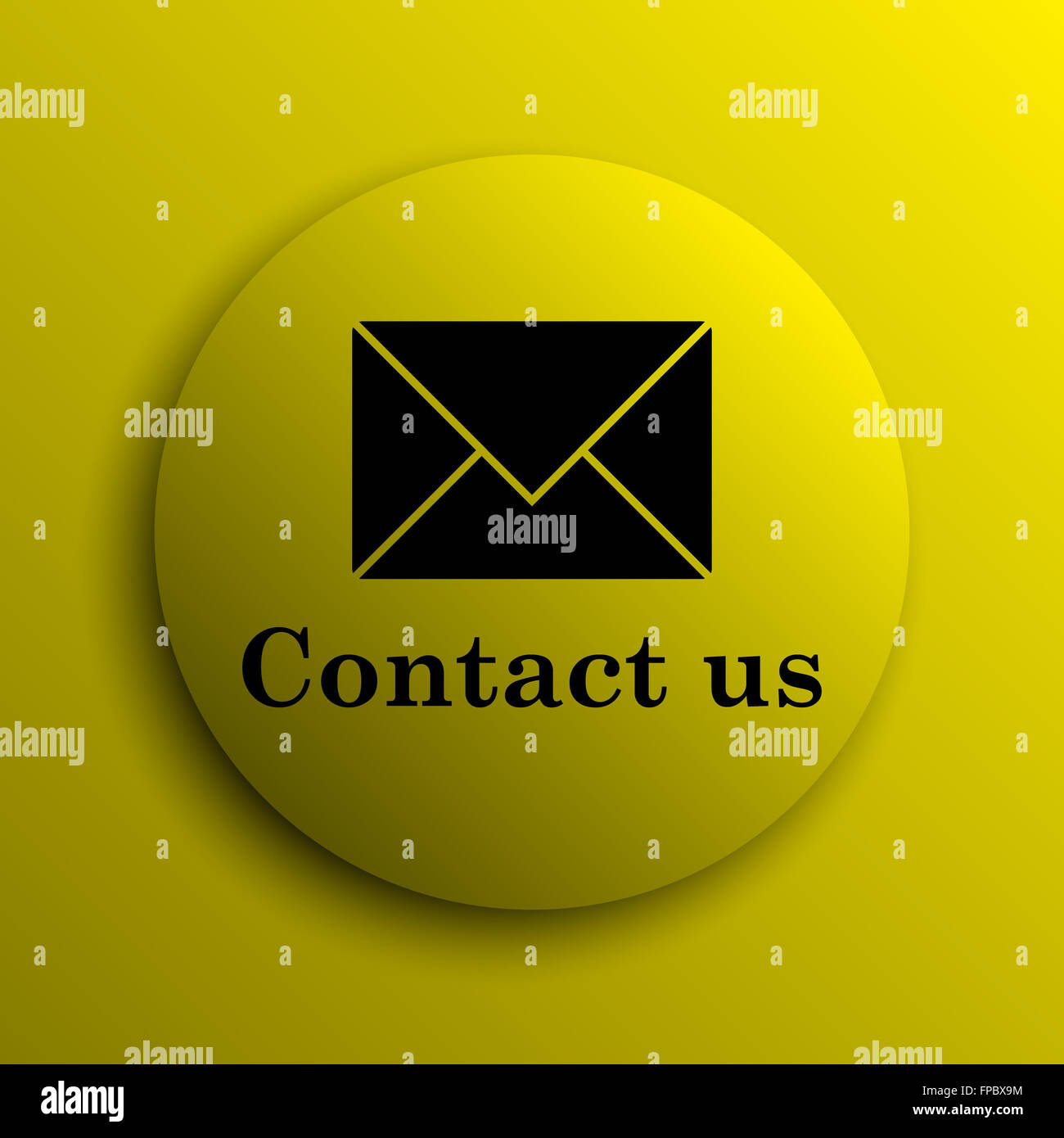 Contact us icon. Yellow internet button Stock Photo - Alamy