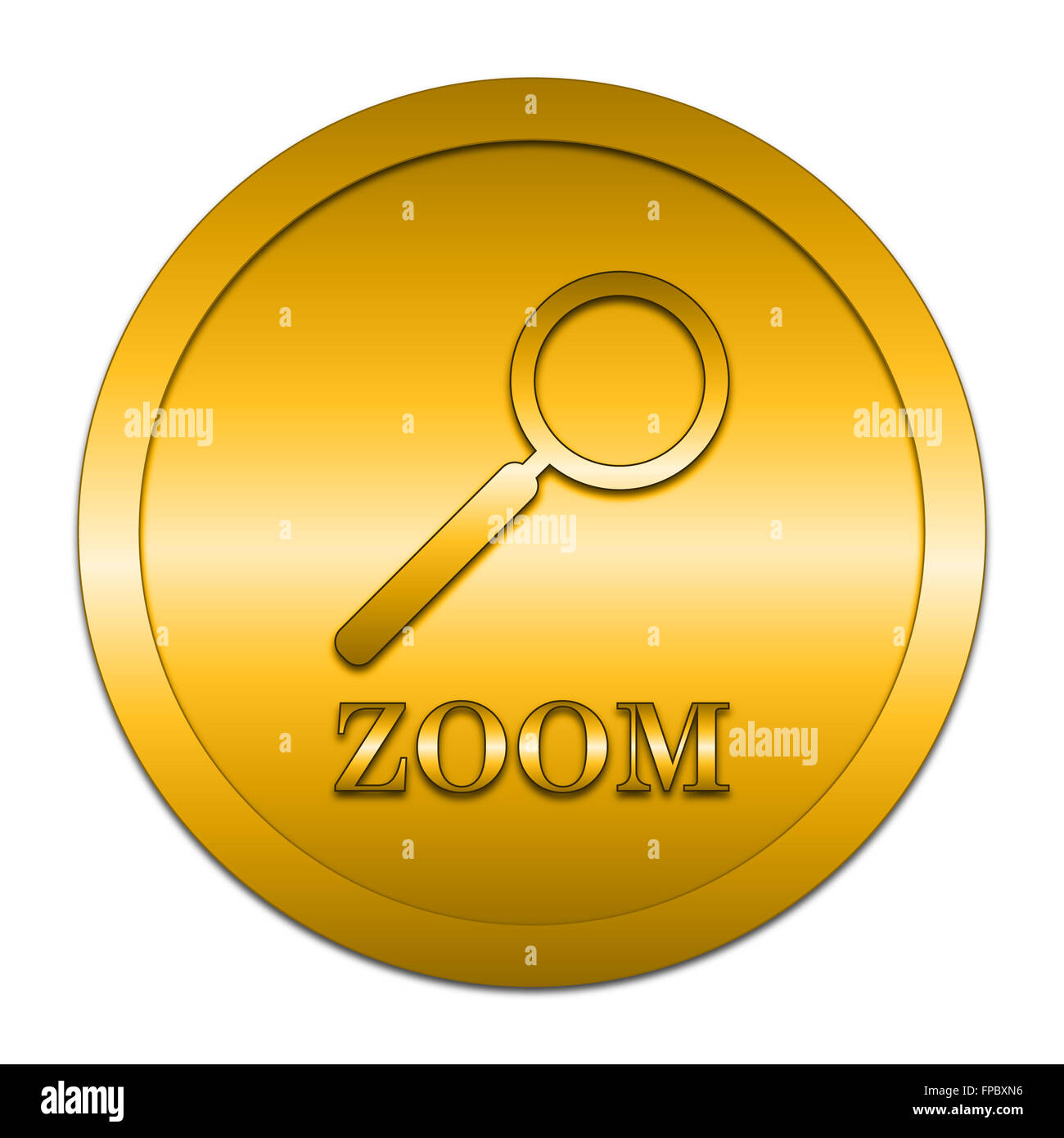Zoom with loupe icon. Internet button on white background Stock Photo ...
