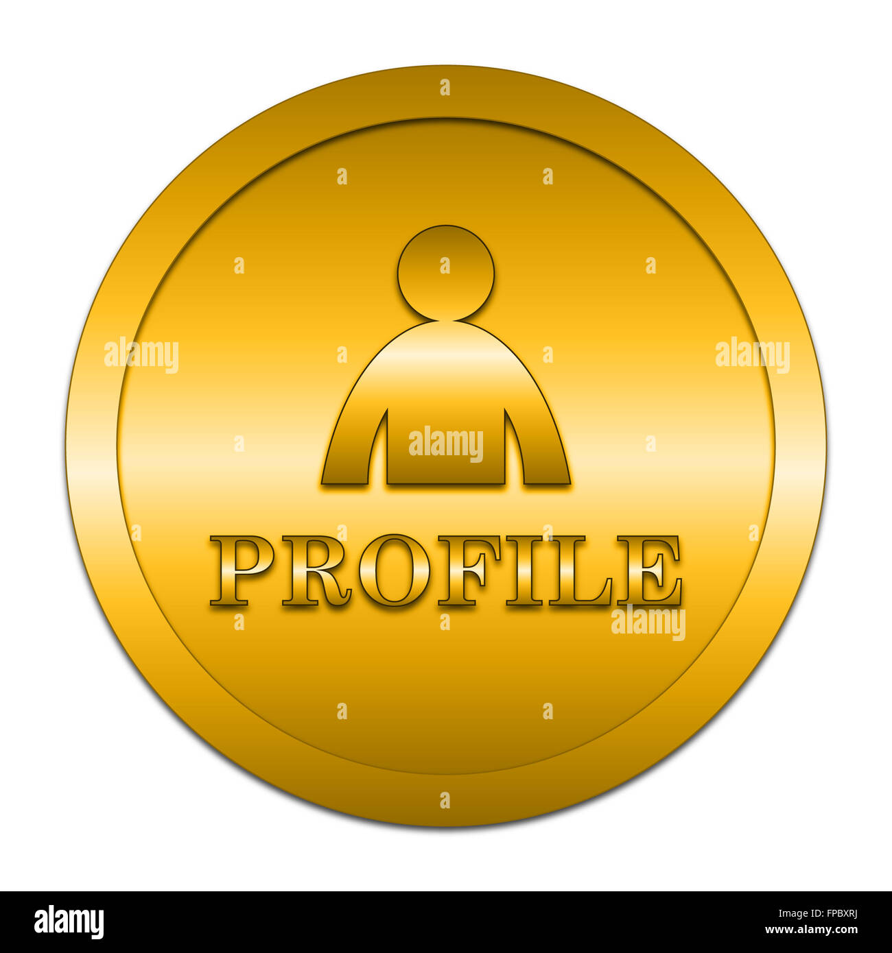 Profile icon. Internet button on white background Stock Photo - Alamy
