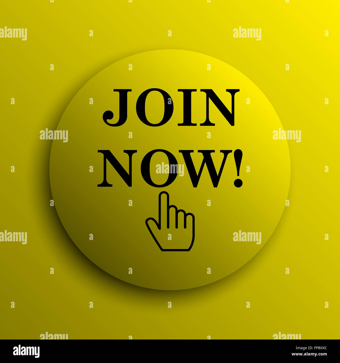 Join now icon. Yellow internet button Stock Photo - Alamy