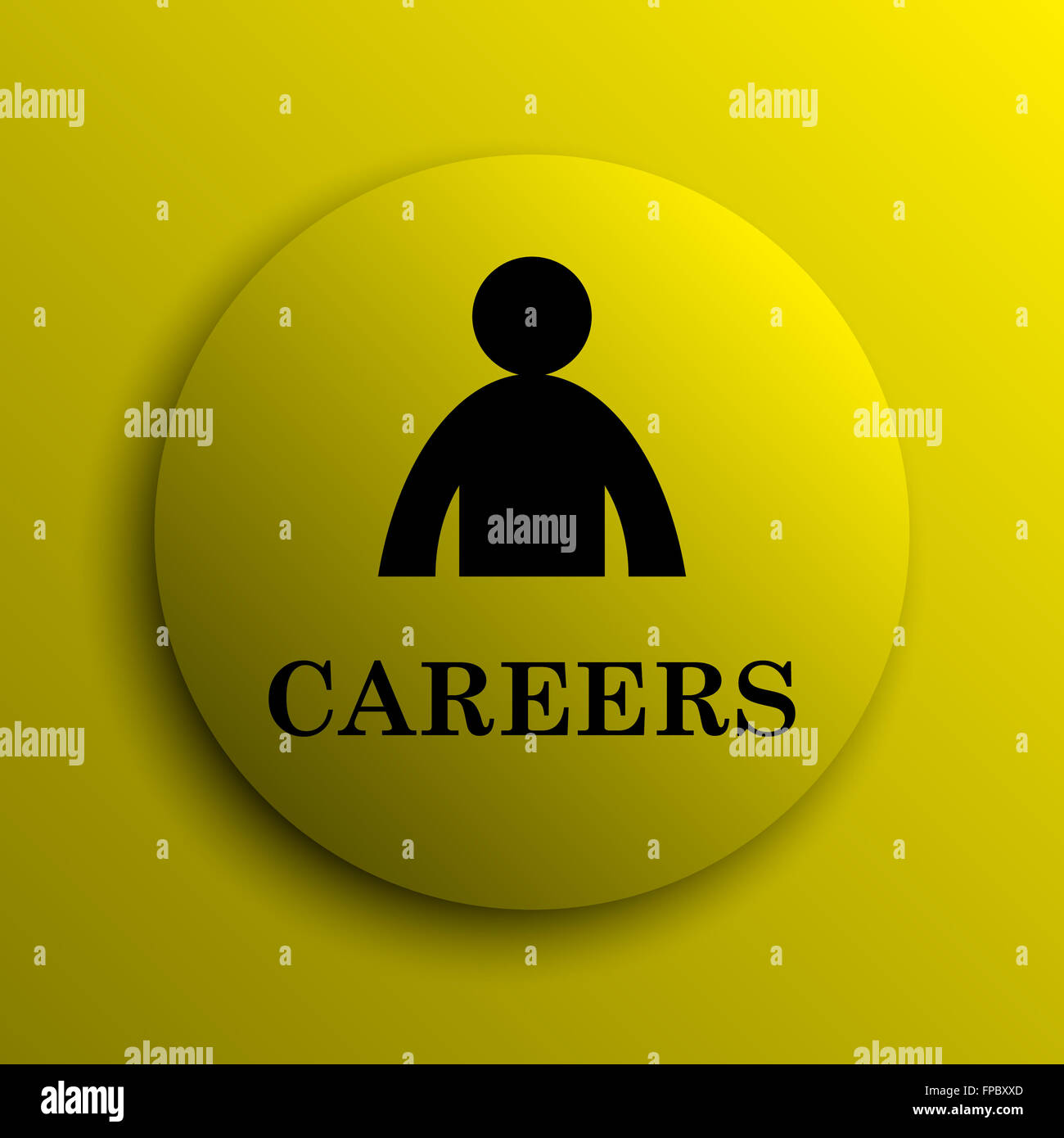 Careers icon. Yellow internet button Stock Photo - Alamy