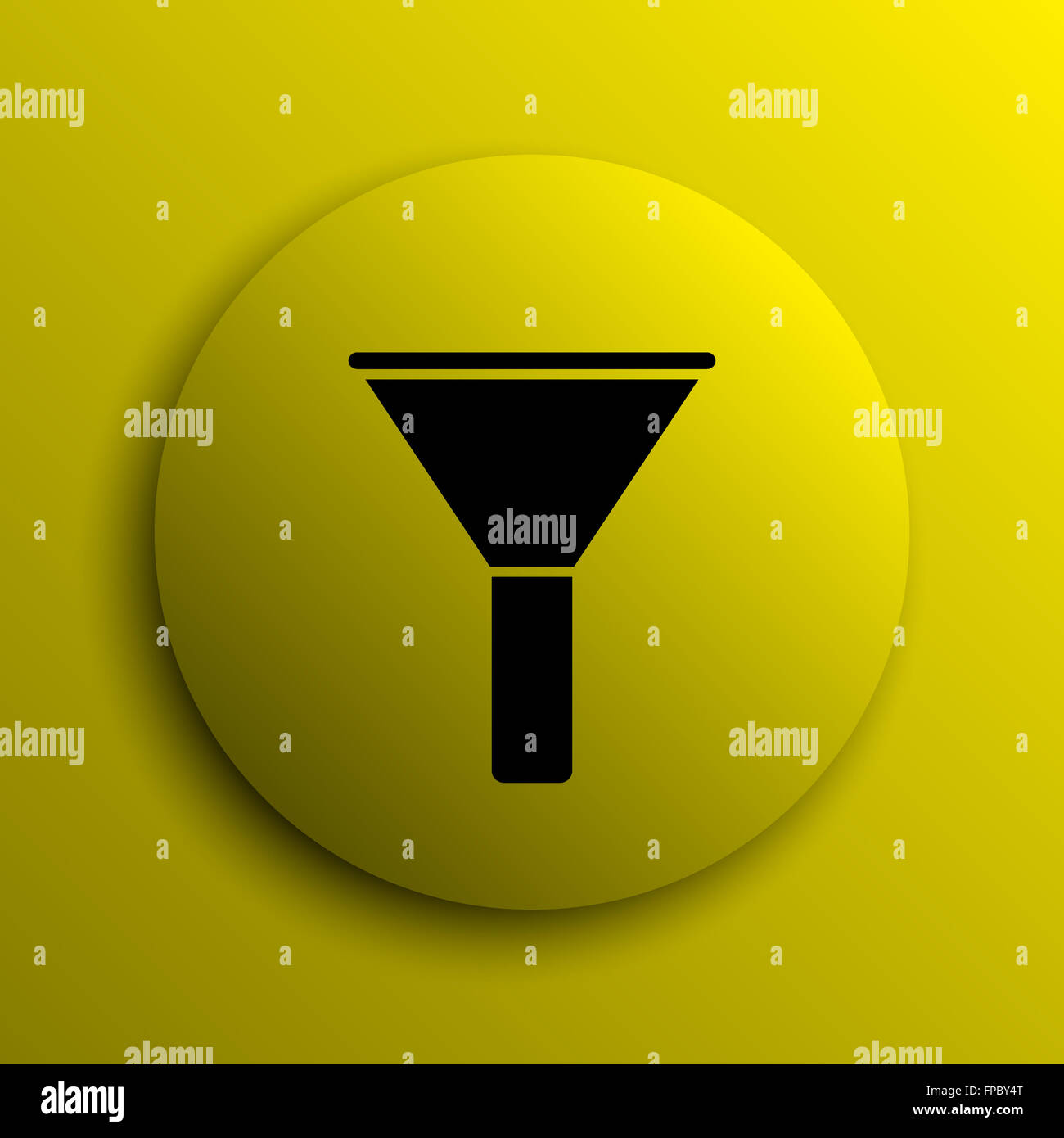 Filter icon. Yellow internet button Stock Photo - Alamy