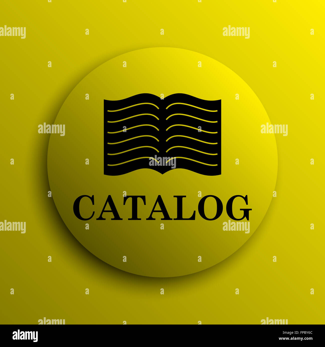 Catalog icon. Yellow internet button Stock Photo - Alamy