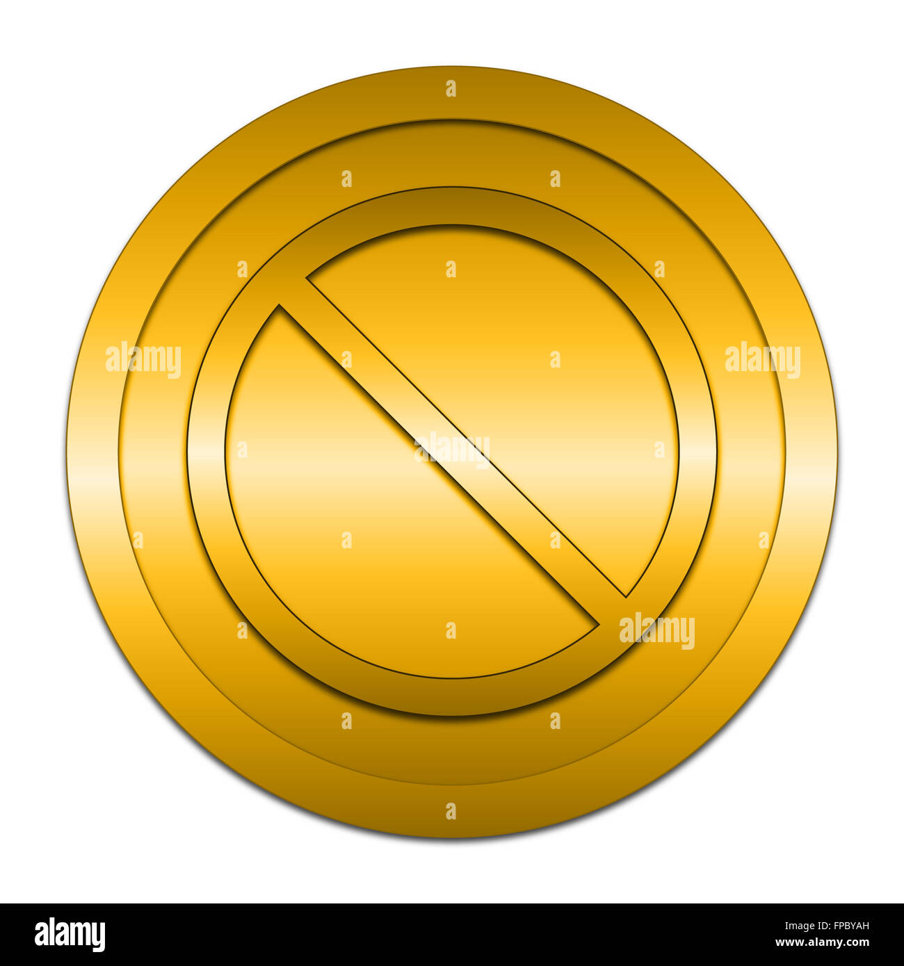 Forbidden icon. Internet button on white background Stock Photo - Alamy