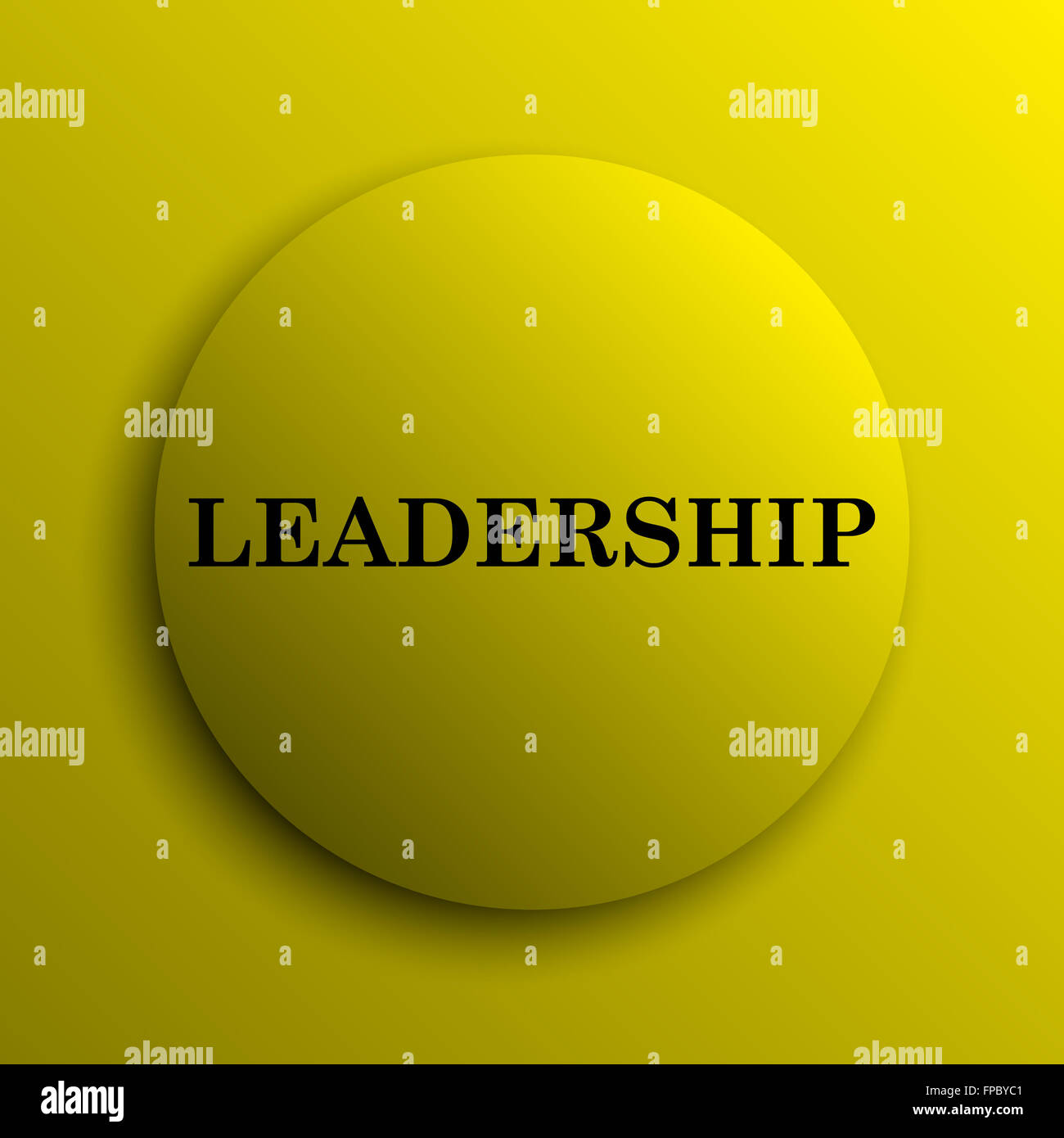 Leadership icon. Yellow internet button Stock Photo - Alamy