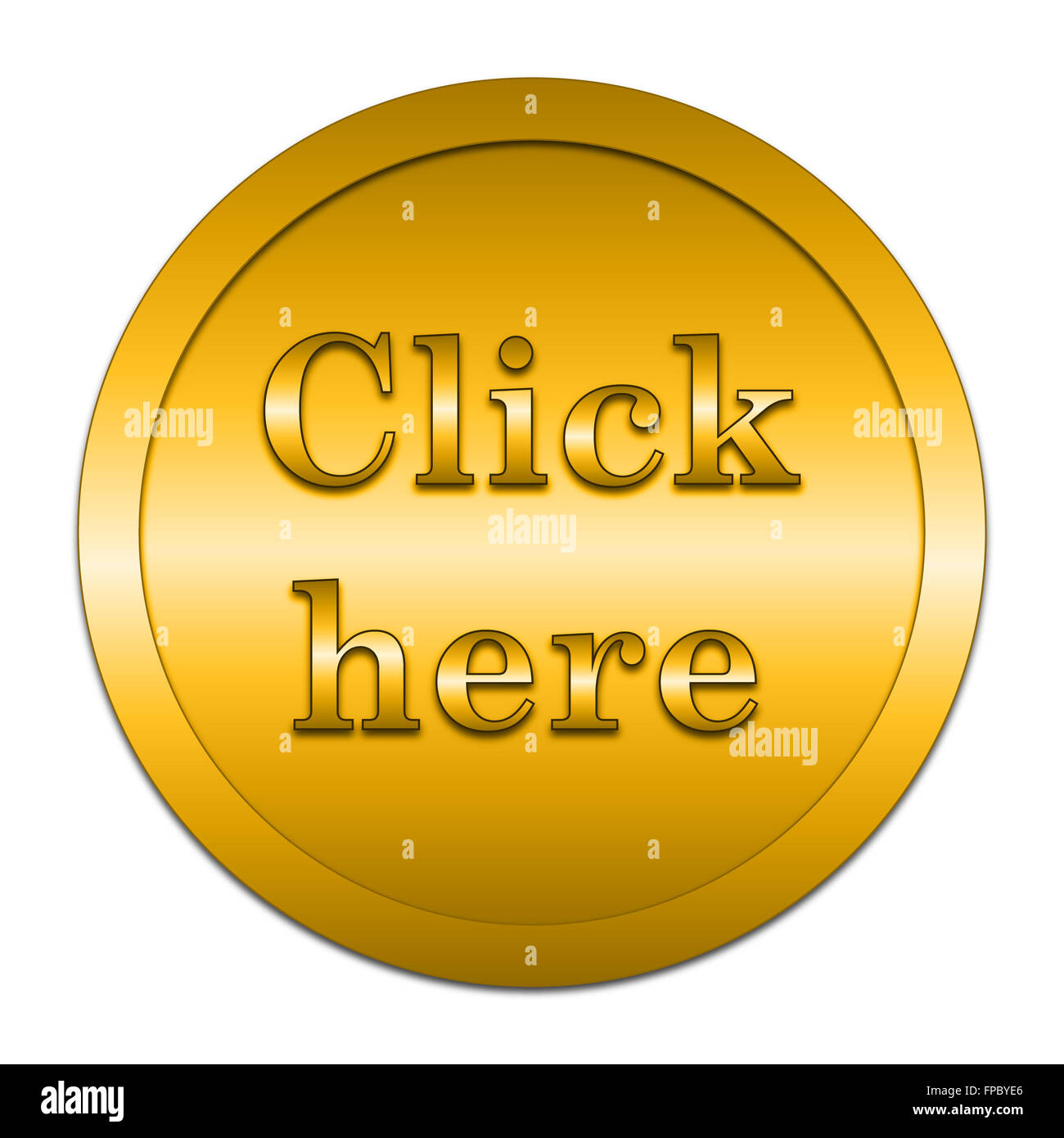 Click here icon. Internet button on white background Stock Photo - Alamy